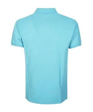 Polo Ralph Lauren Logo Embroidered Short-sleeved Polo Shirt - Blue
