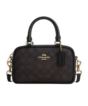 COACH Satchel Crossbody Bag In Signature Canvas - Black