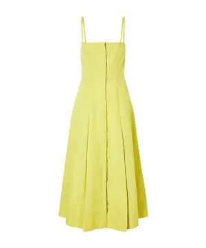 Gabriela Hearst Magritte Linen Midi Dress - Yellow