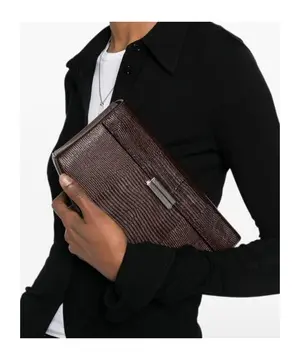 TOTEME Lizard-effect Leather Shoulder Bag