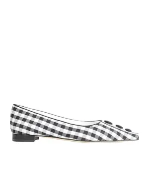Manolo Blahnik Checkered Ballerina Flats
