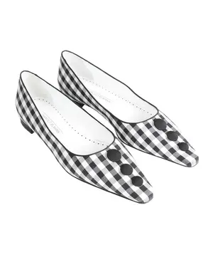 Manolo Blahnik Checkered Ballerina Flats