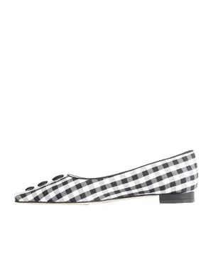 Manolo Blahnik Checkered Ballerina Flats