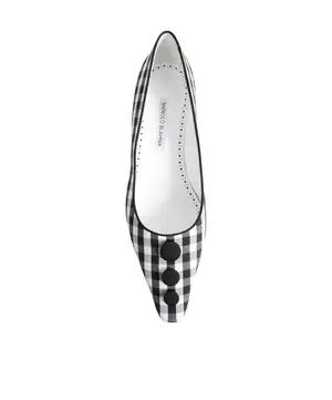 Manolo Blahnik Checkered Ballerina Flats