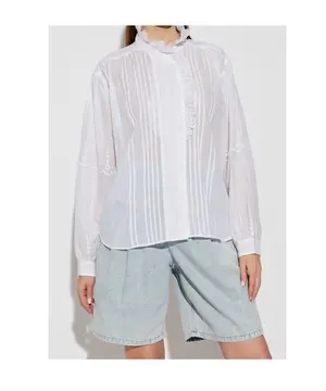 Isabel Marant Étoile Leota Ruffled Pintuck Blouse