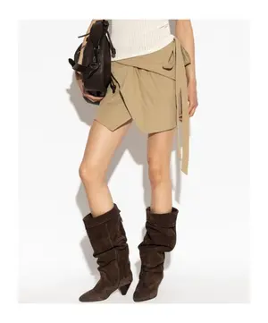 Isabel Marant Étoile Berenice Wrap Mini Skirt - Light Bronze