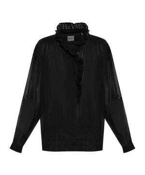 Isabel Marant Étoile Asymmetrical Ruffled Neckline Shirt