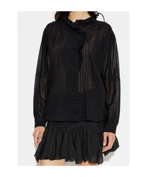 Isabel Marant Étoile Asymmetrical Ruffled Neckline Shirt