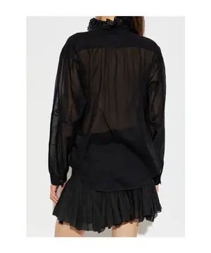 Isabel Marant Étoile Asymmetrical Ruffled Neckline Shirt