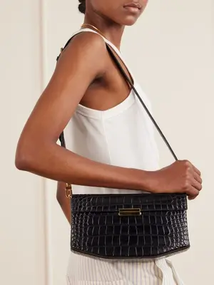 TOTEME Croc-effect Leather Shoulder Bag