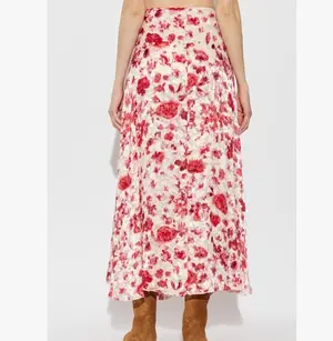 Isabel Marant Étoile Hilza Floral Midi Skirt - Beige/red