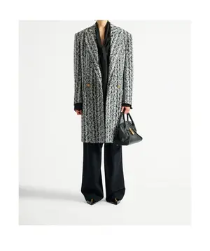 Balmain Long Tweed Coat