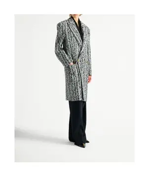 Balmain Long Tweed Coat