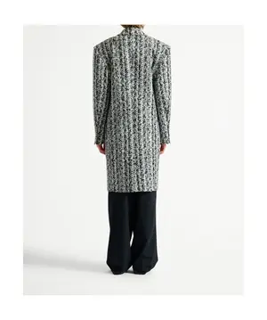 Balmain Long Tweed Coat