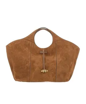 GIANNI CHIARINI Infinity Suede Tote Bag - Brown