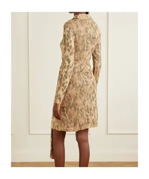 GANNI Marl Printed Mesh Midi Dress