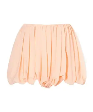 Chloé Pleated Silk-charmeuse Shorts