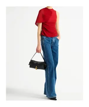 Balmain Sleeveless Asymmetrical Viscose Top