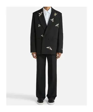 Balmain Embroidered Wool And Crystal Insect Jacket