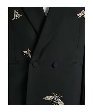 Balmain Embroidered Wool And Crystal Insect Jacket