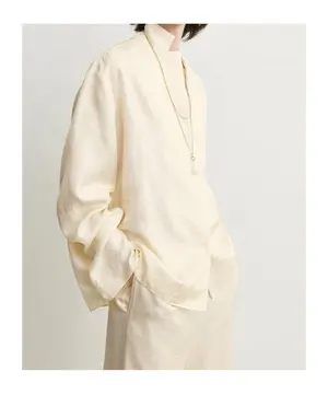 TOTEME Monogram-print Satin Shirt