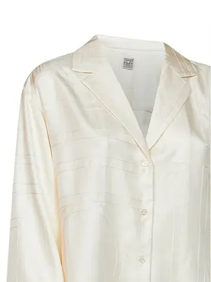 TOTEME Monogram-print Satin Shirt