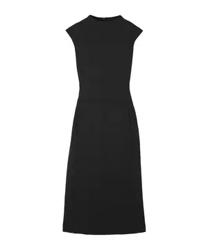 Max Mara Fatto Paneled Stretch-jersey Midi Dress - Black