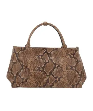 GIANNI CHIARINI Amal Snake-print Leather Tote Bag - Brown