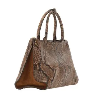 GIANNI CHIARINI Amal Snake-print Leather Tote Bag