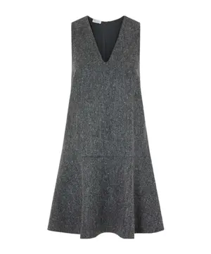 Brunello Cucinelli Sleeveless V-neck Dress - Grey