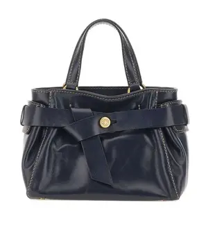 GIANNI CHIARINI Miranda Knotted-detail Handbag - Dark Blue