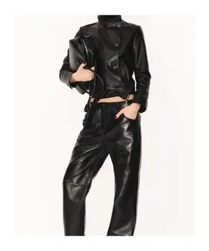 Magda Butrym Fitted Leather Jacket With Waist Belt