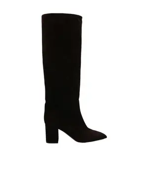 Paris Texas Anja Suede Pointed-toe Boots - Chocolate