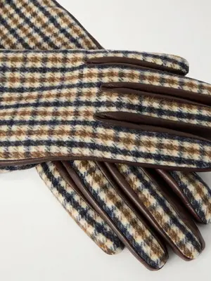 Brunello Cucinelli Checkered Gloves