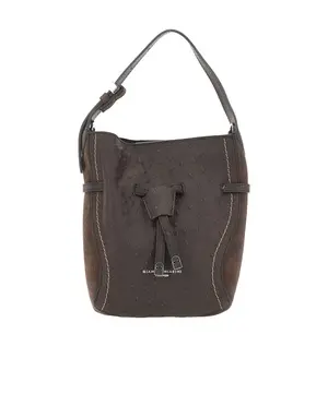 GIANNI CHIARINI Sienna Ostrich-effect Tote Bag - Black