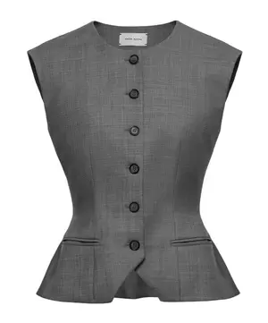 Magda Butrym Tailored Flared Vest - Grey
