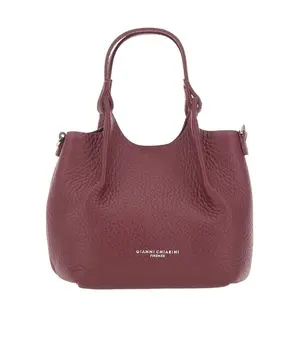 GIANNI CHIARINI Dua Grainy Handbag - Red