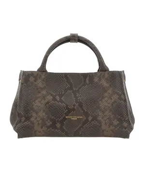 GIANNI CHIARINI Small Amal Python-effect Tote Bag - Black