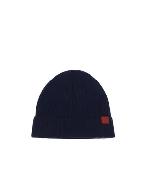 Kiton Ribbed-knit Beanie Hat - Blue