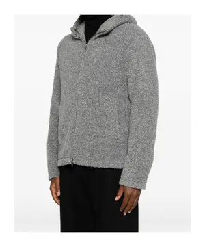 Herno Hooded Bouclé-effect Coat