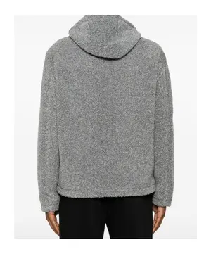 Herno Hooded Bouclé-effect Coat