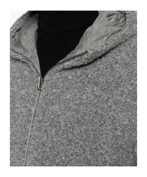 Herno Hooded Bouclé-effect Coat