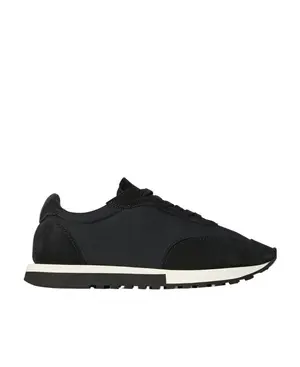 THE ROW Round-toe Lace-up Sneakers - Black