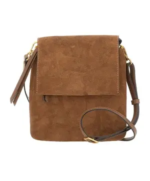 GIANNI CHIARINI Three Suede Shoulder Bag - Brown