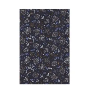 Kiton Paisley Floral-print Frayed Scarf