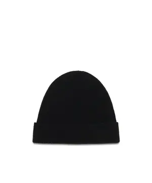 Kiton Logo-patch Ribbed Beanie Hat