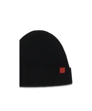 Kiton Logo-patch Ribbed Beanie Hat