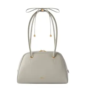 Furla Medium Dome Leather Tote Bag - Nude