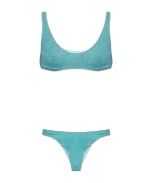 Oseree Wide-strap Bikini Two-piece Set - Blue