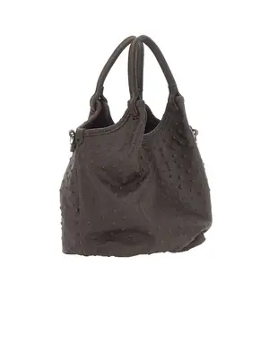 GIANNI CHIARINI Dua Ostrich-effect Leather Tote Bag